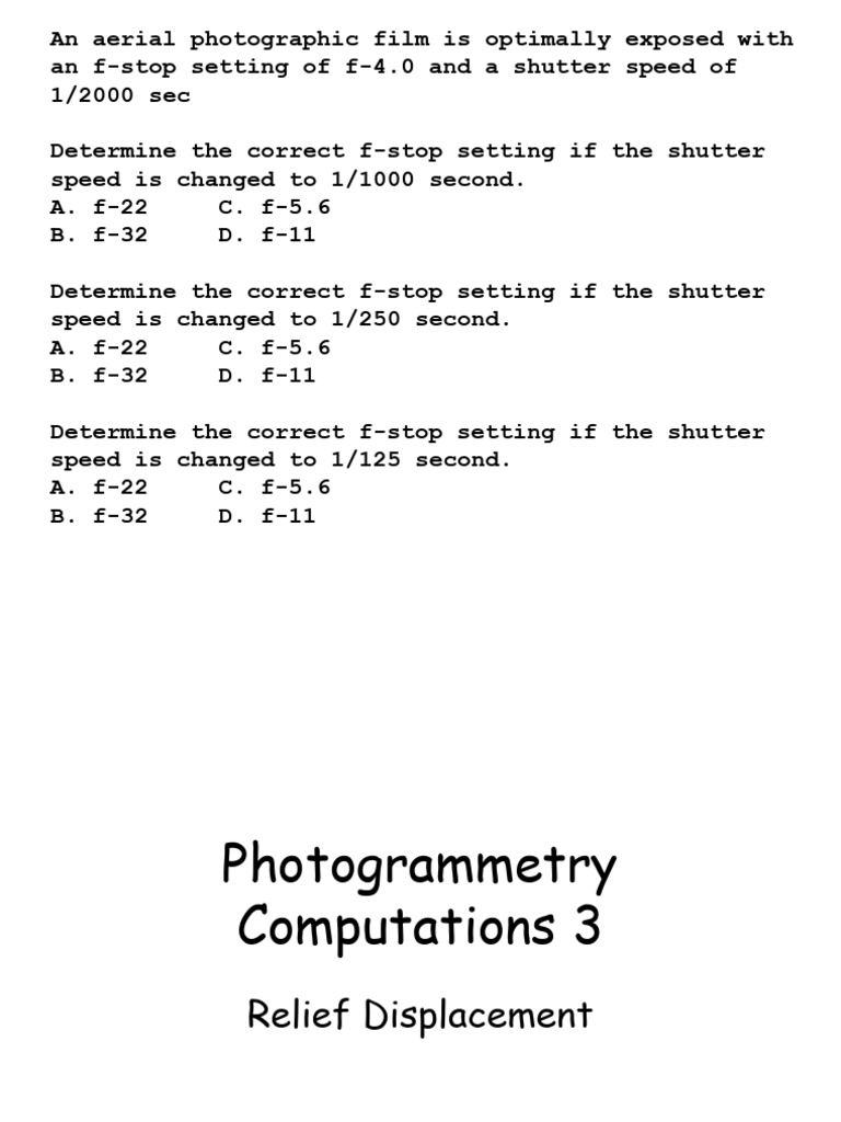 Aerial Photography and Relief Displacement | PDF | Camera | Sea Level