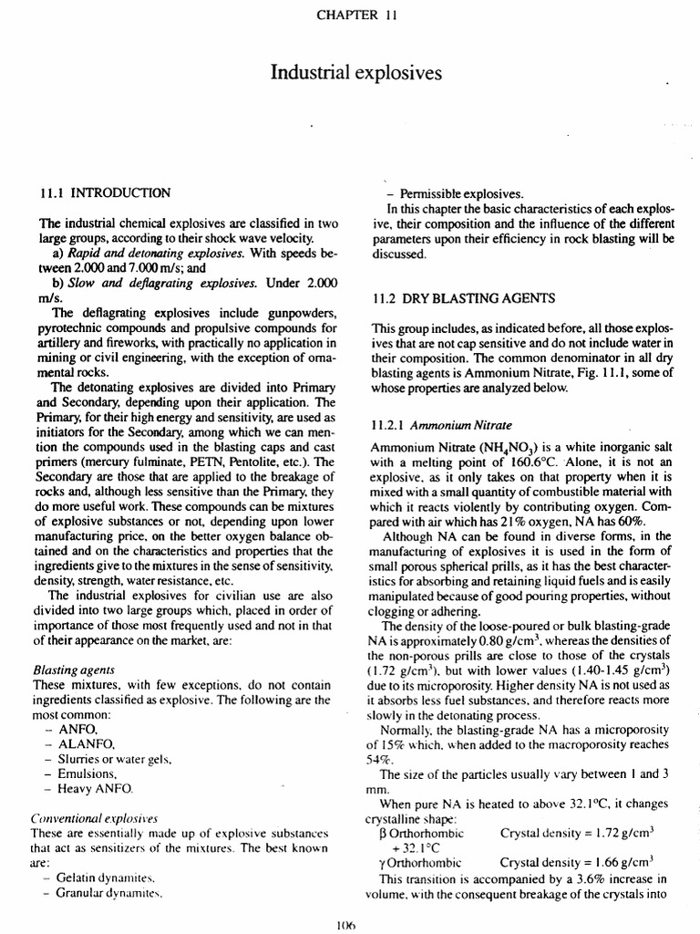 Industrial Explosives | PDF | Chemical Substances | Materials