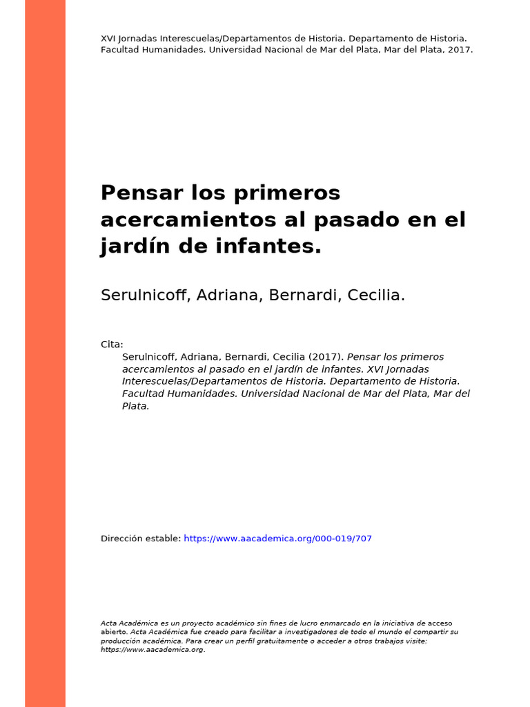 Serulnicoff, Adriana, Bernardi, Cecilia. (2017) - Pensar Los Primeros ...