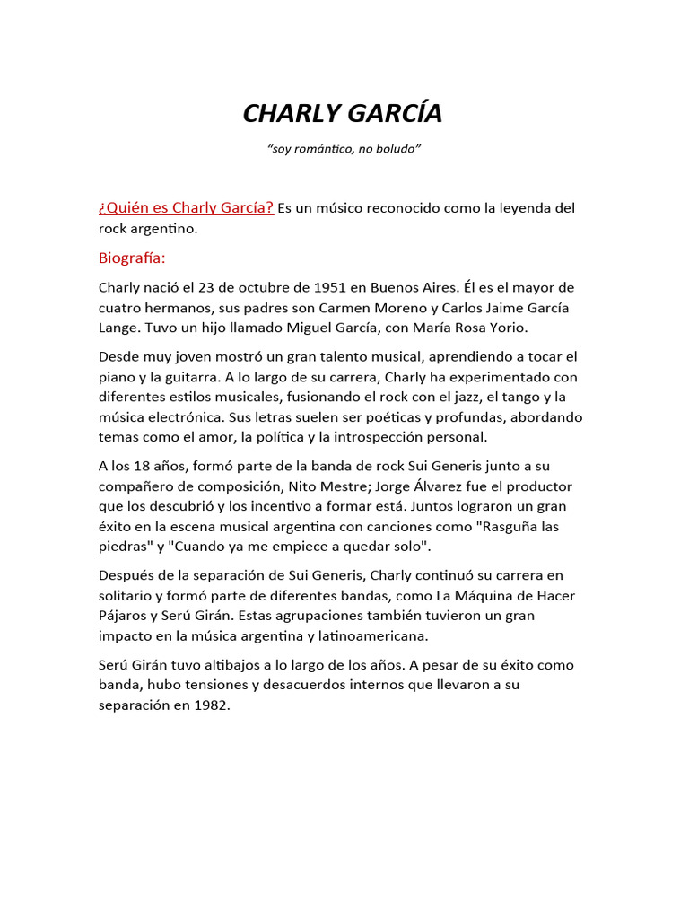Charly | PDF | Musica argentina