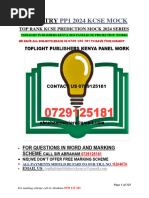 Kcse 2024 Bio Pp1 Ms - Code 01 | PDF | Cellular Respiration | Flowers