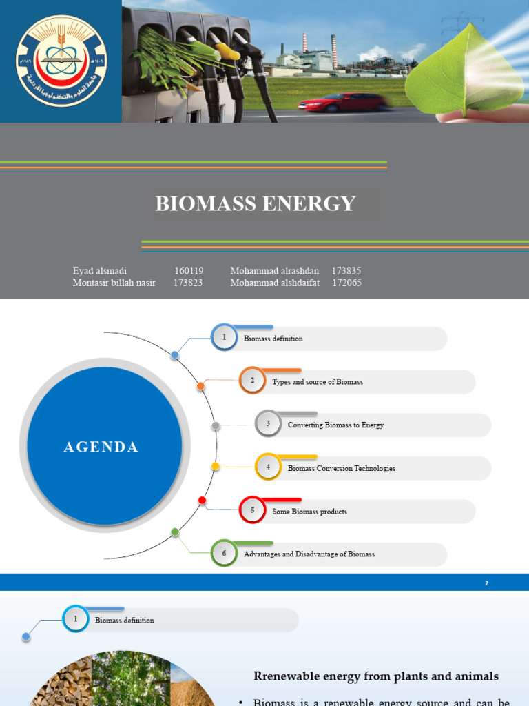biomass Presentation | PDF | Biofuel | Ethanol