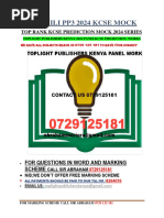 Kis Pp3 Kcse 2025 Top Prediction Cycles | PDF