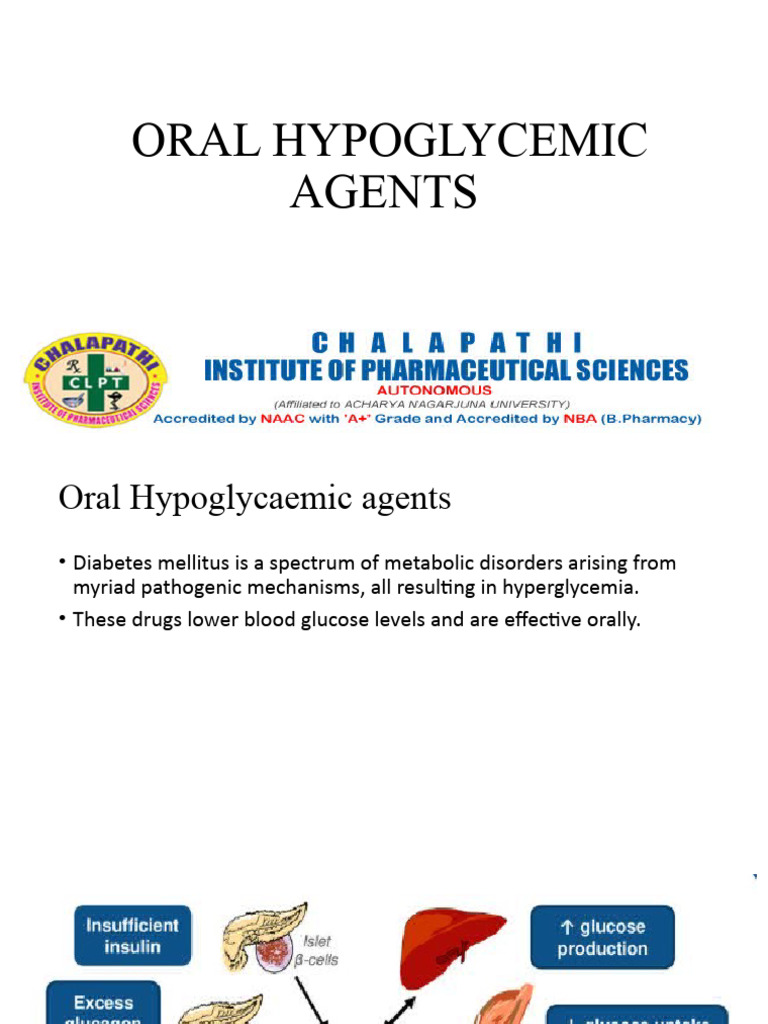Classification of Oral Hypoglycemic Agents | PDF | Insulin | Diabetes