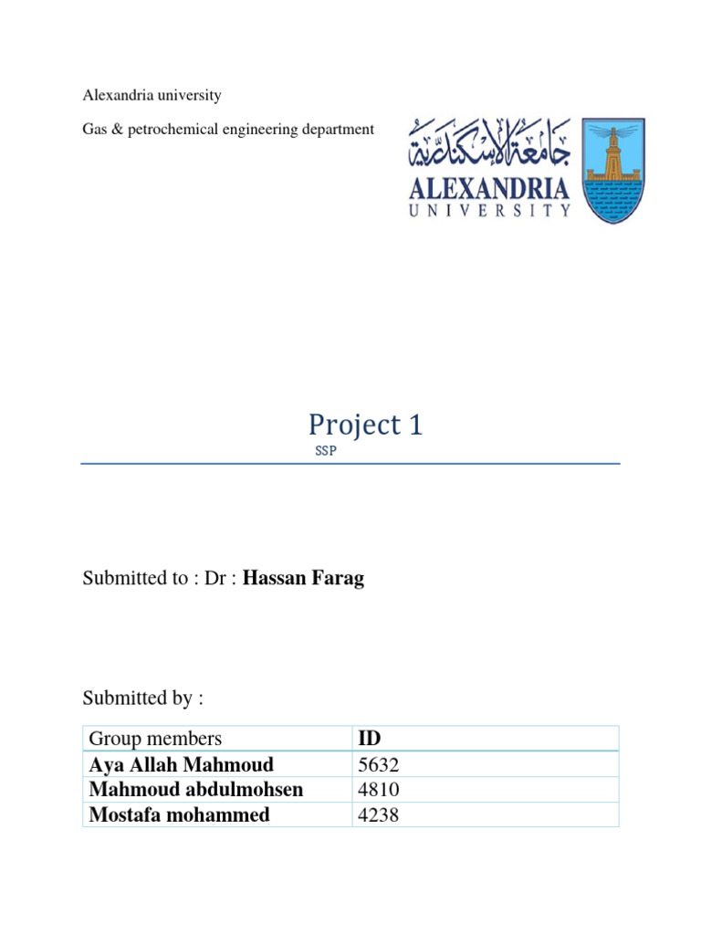 Project 1: Submitted To: DR: Hassan Farag | PDF | Viscosity | Oil Refinery