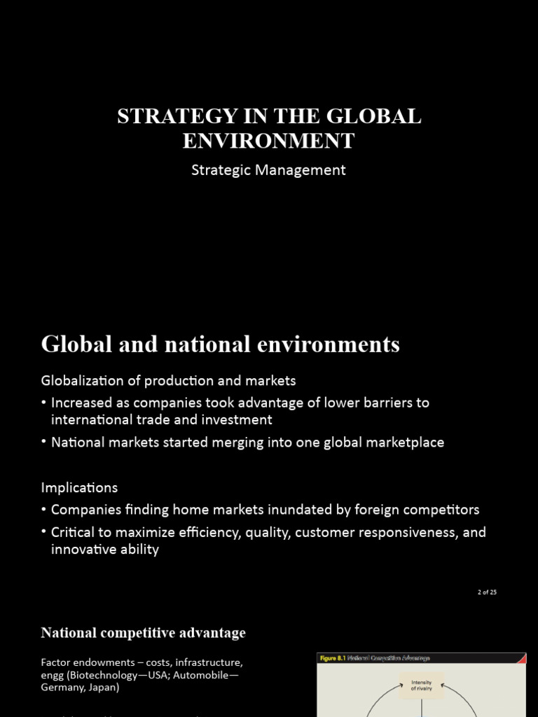 7 Strategy in The Global Environment | PDF | Competitive Advantage ...