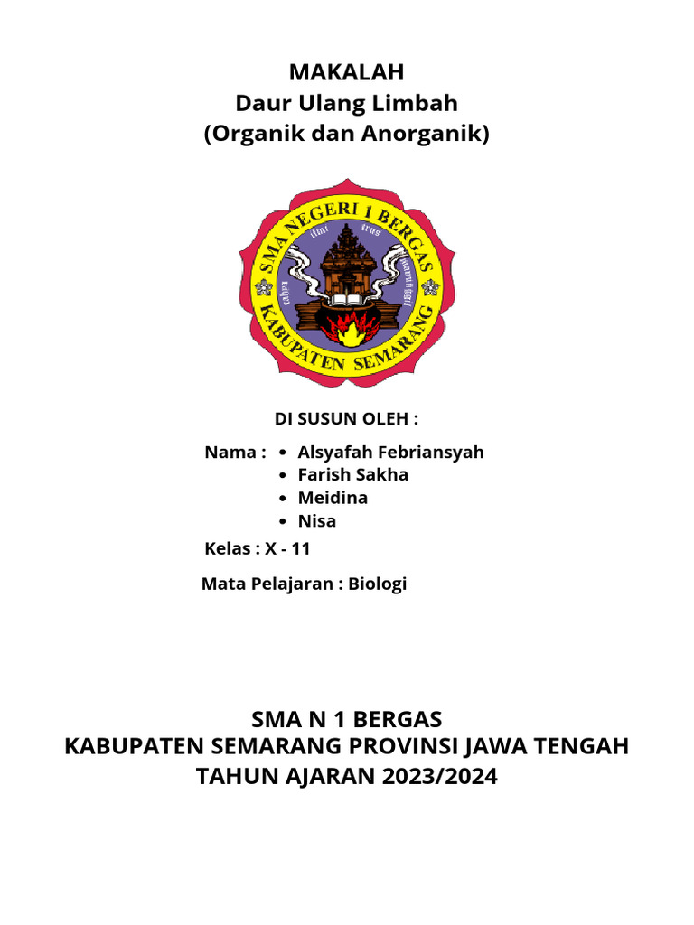 Laporan Makalah - 20240427 - 090917 - 0000 | PDF | Sains & Matematika