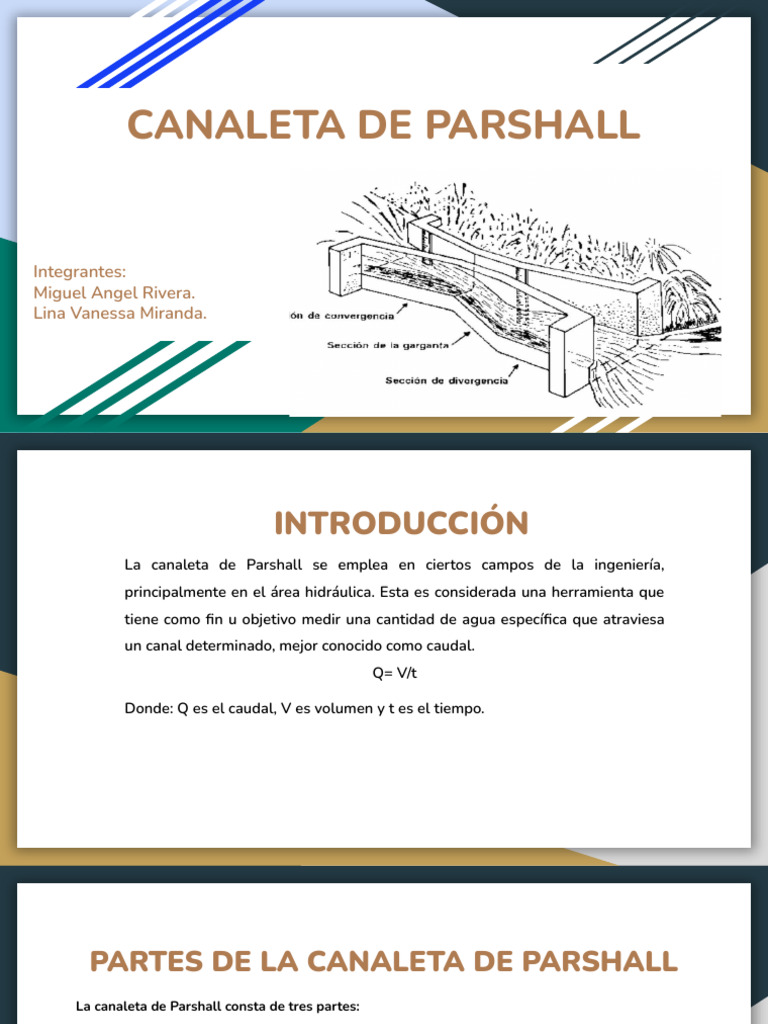 Medición de Caudales con Canaleta Parshall | PDF | Medición | Descarga ...