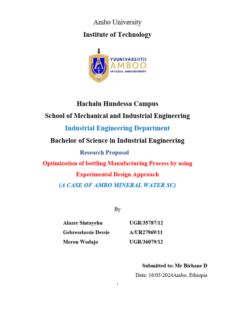 SUPER FINAL Thesis Project | Download Free PDF | Mathematical Optimization | Methodology