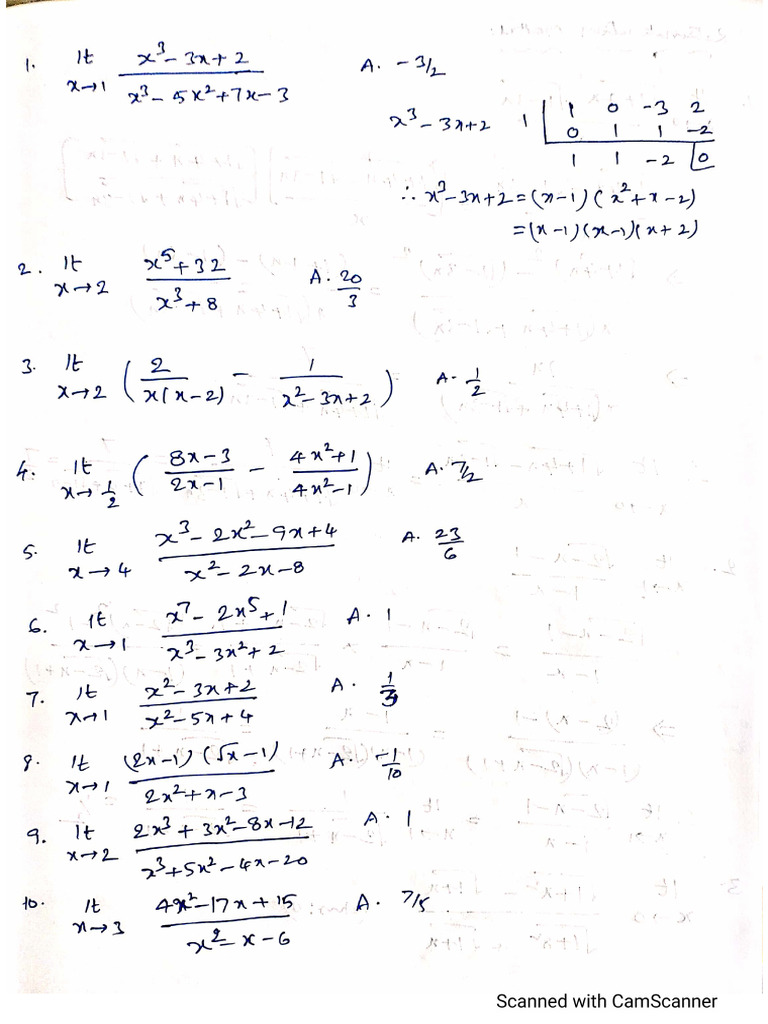 Basic Limits 2 | PDF