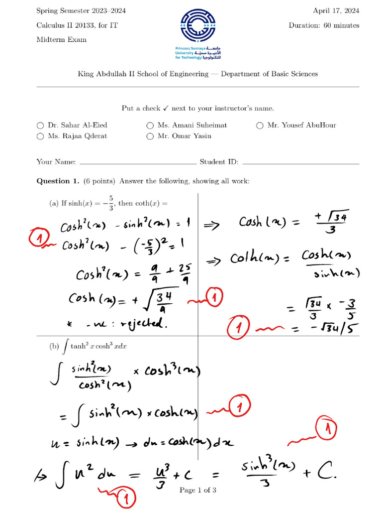 Cal - 2 For IT-Midterm Exam-Key Answer | PDF