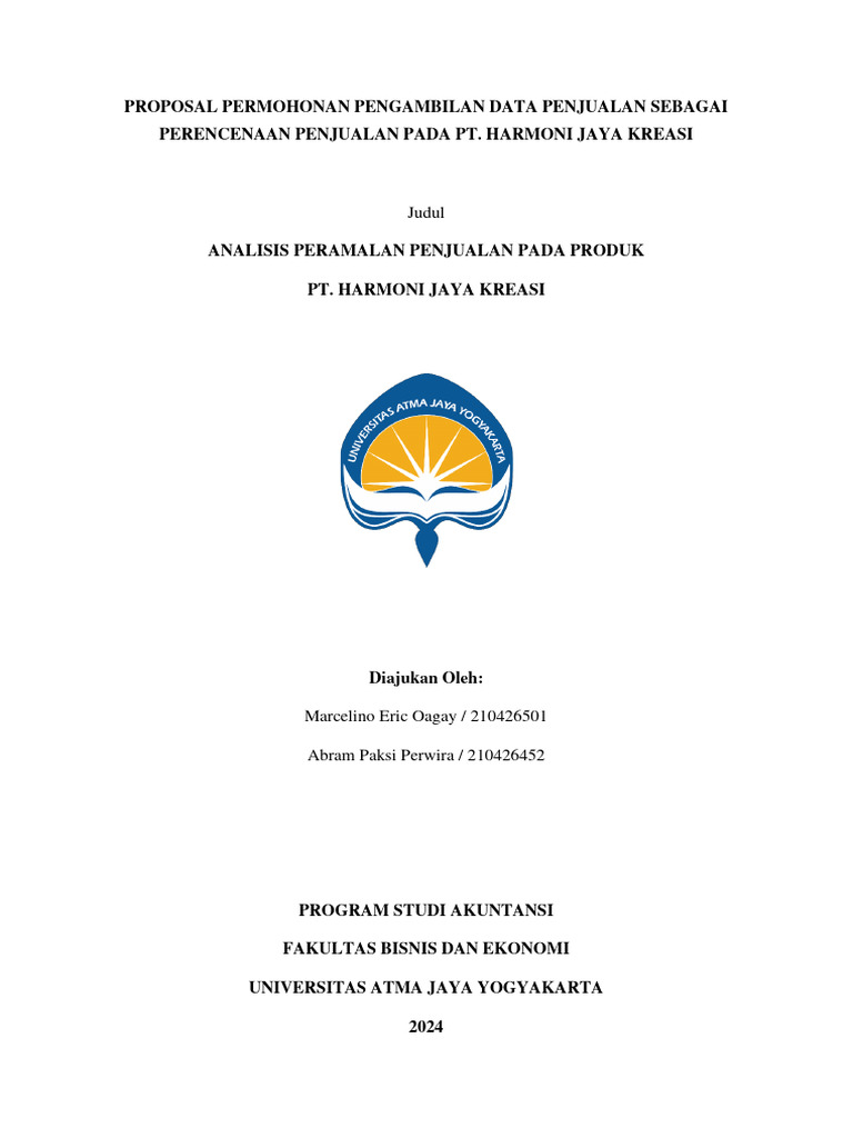 Proposal Penelitian Pada Produk PT. Harmoni Jaya Kreasi | PDF