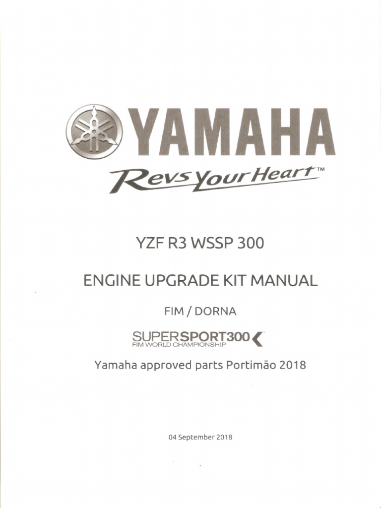 2019 02 26 Yamaha YZF R3 Engine Upgrade Kit Manual | PDF