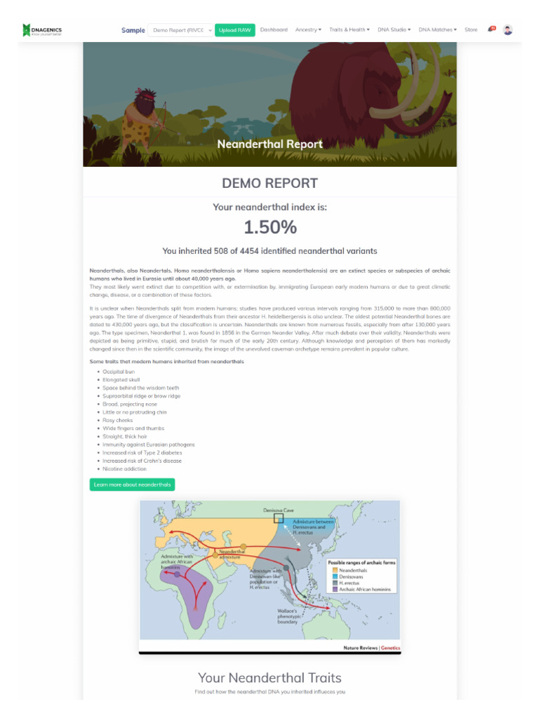 Demo Ancestry Neanderthal | PDF
