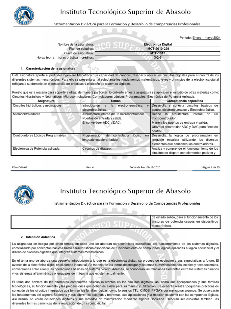 MTF-1013 ELECTRÓNICA DIGITAL | PDF | Puerta lógica | Evaluación