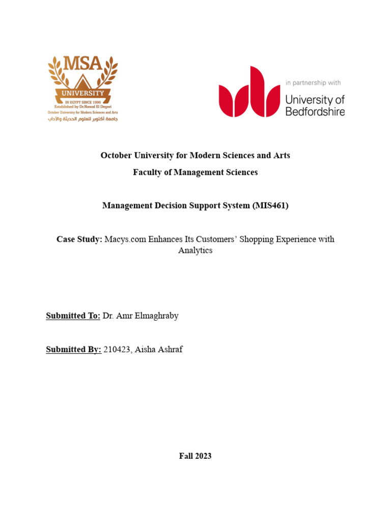 (Case Study) | PDF | Sas (Software) | Analytics