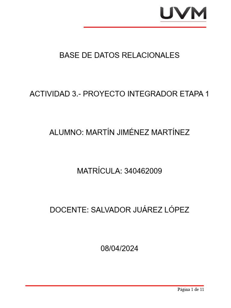 a3_mjm Bases de Datos Relacionales | PDF | Bases de datos | Mi sql