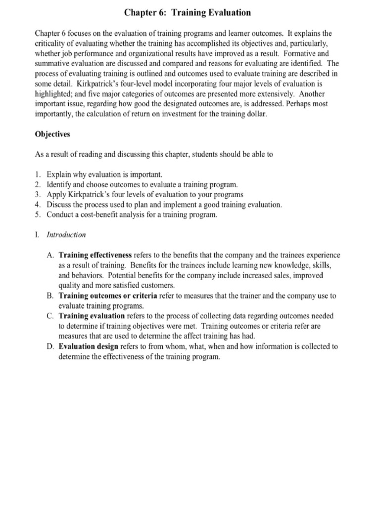Training Ch6 | PDF