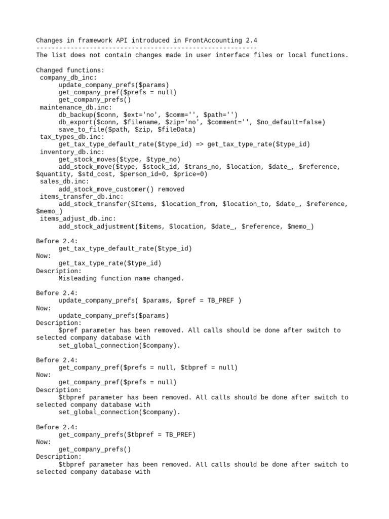 API Changes | Download Free PDF | Directory (Computing) | Filename