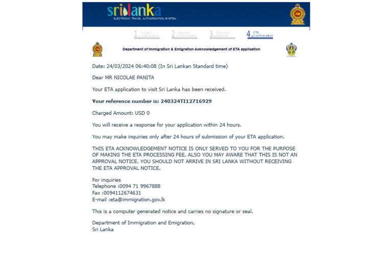 ETA Receipt | PDF | Business | Finance & Money Management