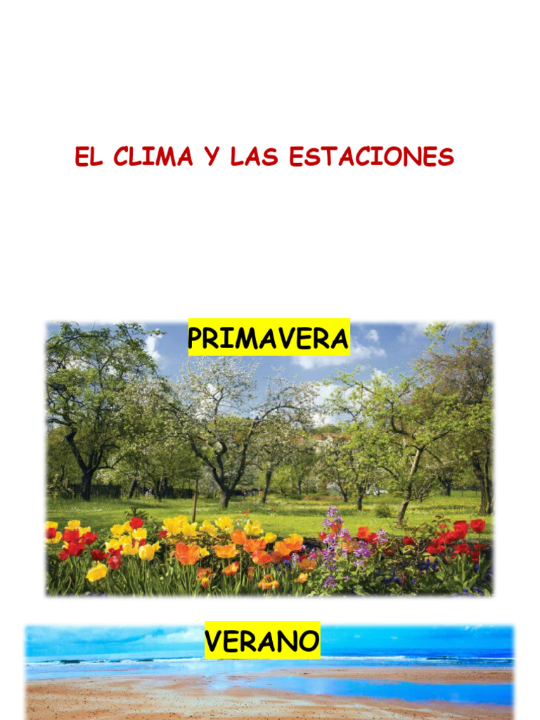 Clima y Estaciones: Descripción y Ejemplos | PDF