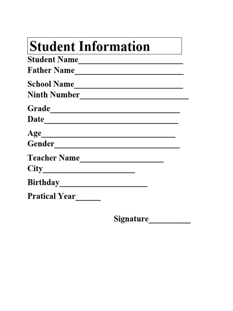 Student Information | PDF | Wellness