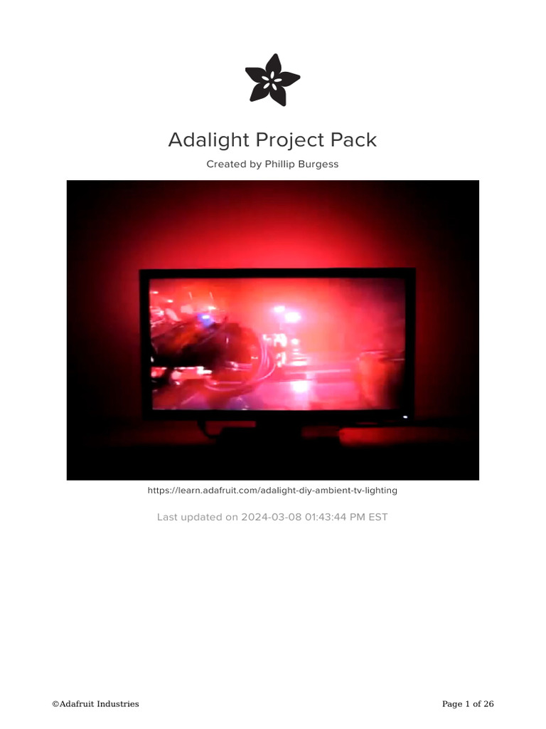 Adalight DIY Ambient Lighting Guide | PDF | Arduino | Electrical Connector