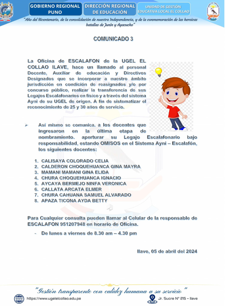 Comunicado 3 | PDF