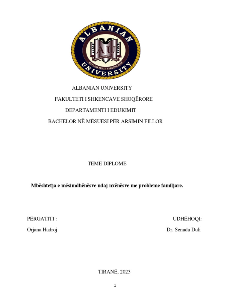 Orjana Hadroj-Teme Diplome | PDF