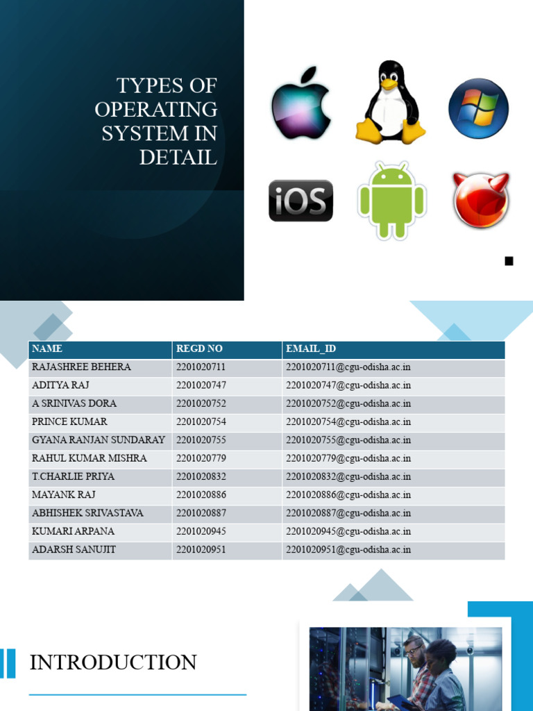 Types of Operating System in Detail | PDF | Operating System | Computer ...
