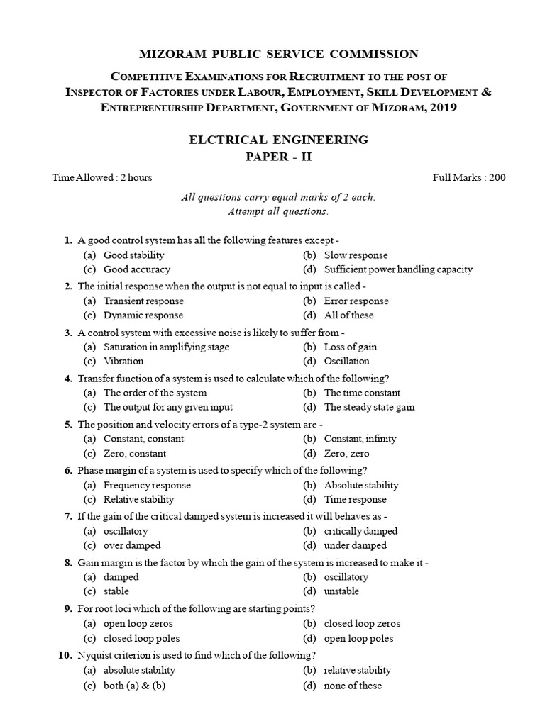 Electrical Engineering Paper II Iof | PDF | Electric Motor | Transformer