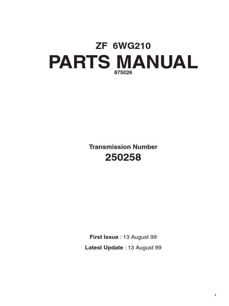 875026-ZF 6WG210 250258 | PDF | Axle | Screw