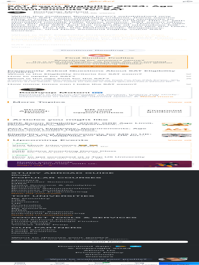 SAT Exam Eligibility 2024 Age Limit, Qualification & Requirements For ...