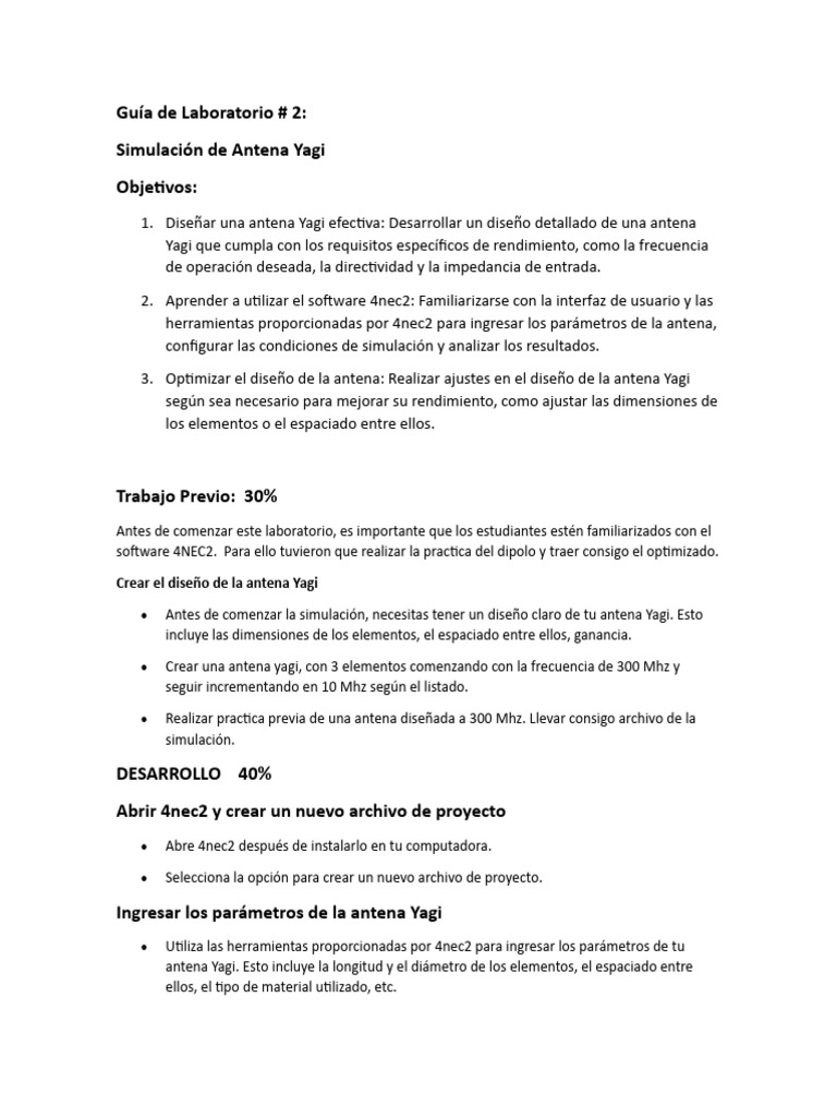 Guía de Laboratorio #2 | PDF | Antena (Radio) | Simulación