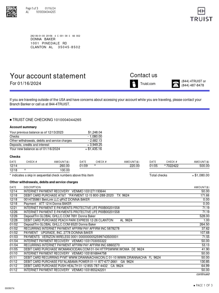 January, 2024 01172024 | PDF | Credit Card | Cheque