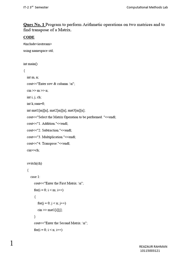 Computational Methods | Download Free PDF | Namespace | Algebra