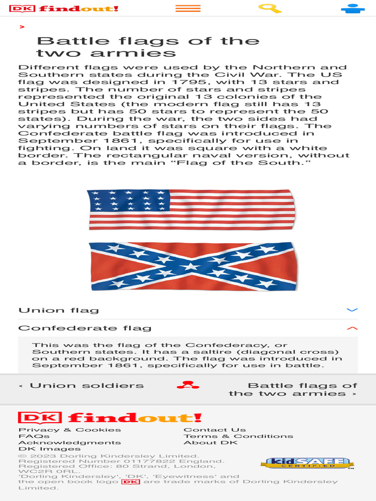 Civil War Union and Confederate Flags | PDF
