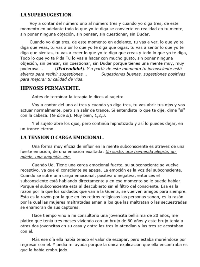 Hipnosis IGO | PDF | Hipnosis | Sicología