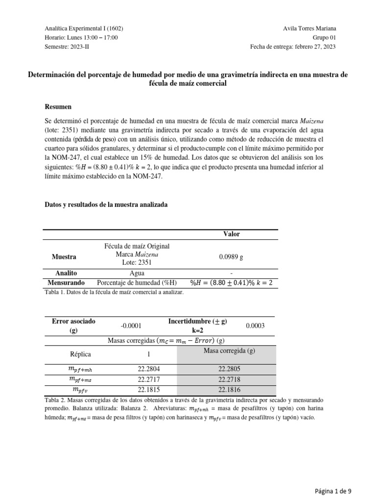 Aei Gpo1 Inf1 Avila Mariana | PDF | Incertidumbre | Estadísticas