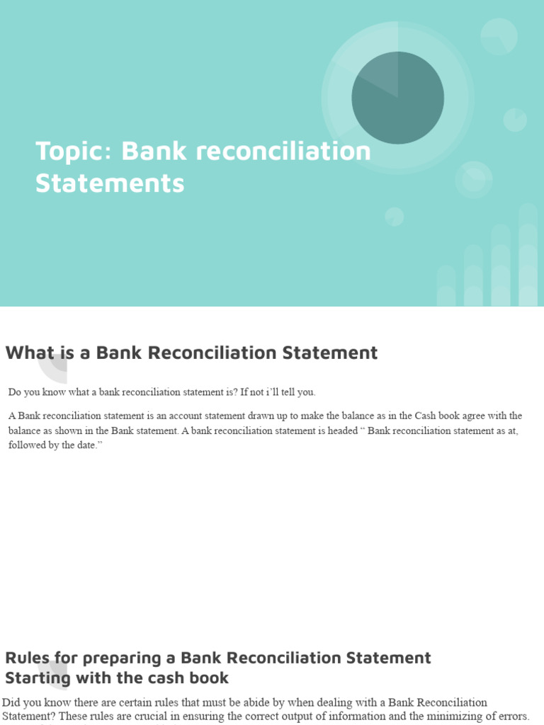 What Are Bank Recon Statements | PDF | Banks | Debits And Credits