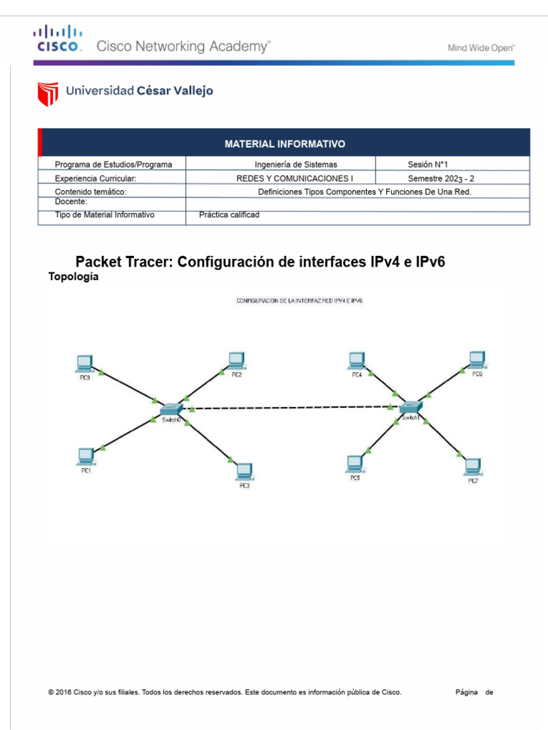 INSI - RYC-I - MATERIAL - 1.4 - (Configuracion IPv4 e IPv6) | PDF | Yo Pv6 | Dirección IP