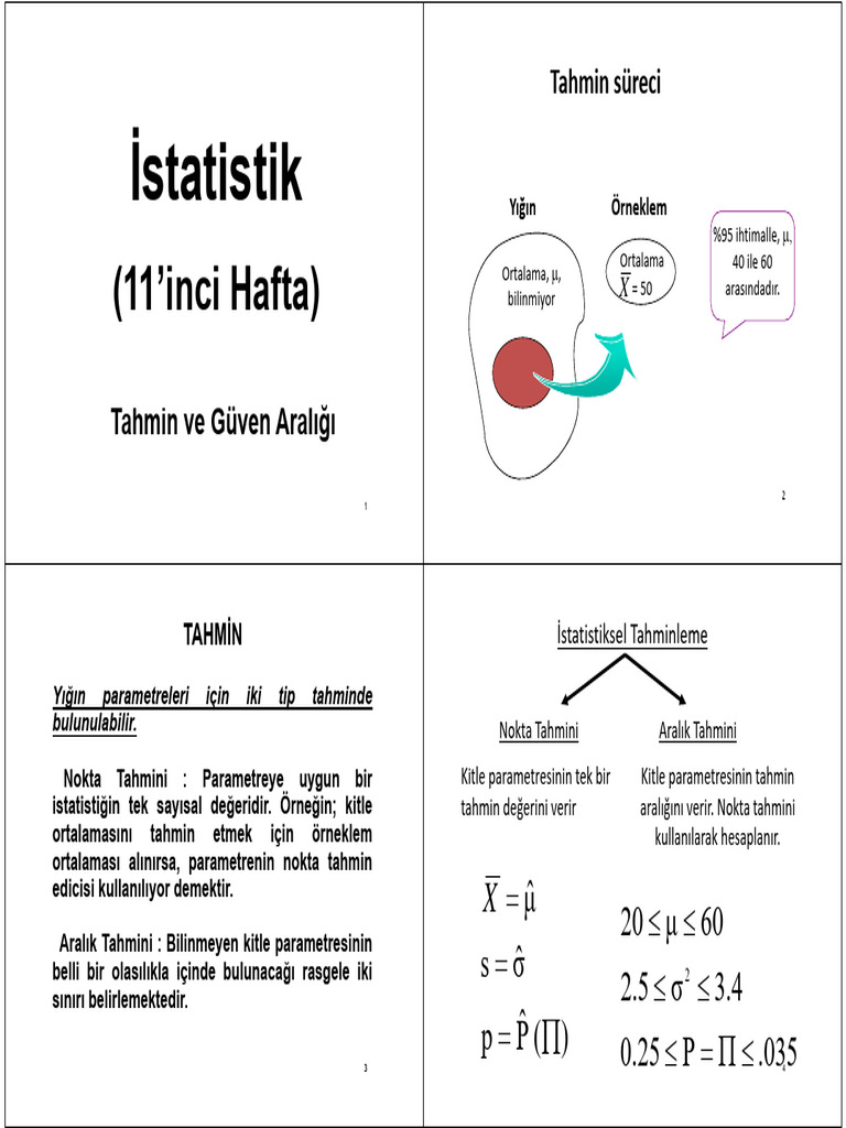 11.hafta Olasılık Ve Istatistik | PDF