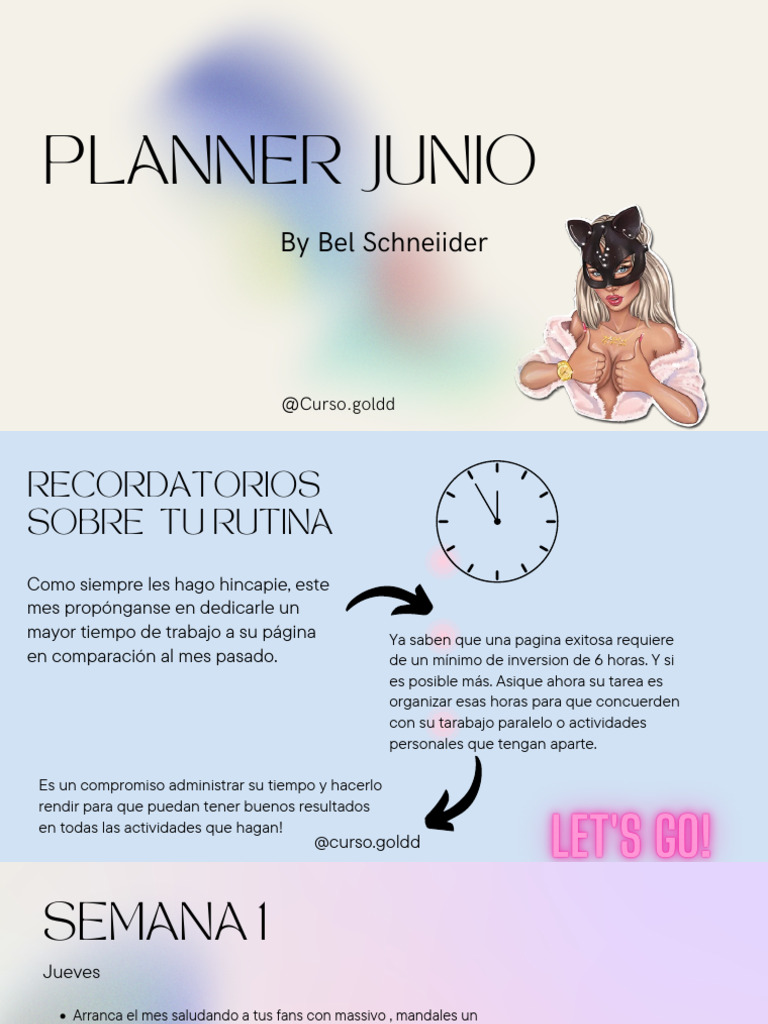 PLANNER JUNIO ONLY GOLD | PDF