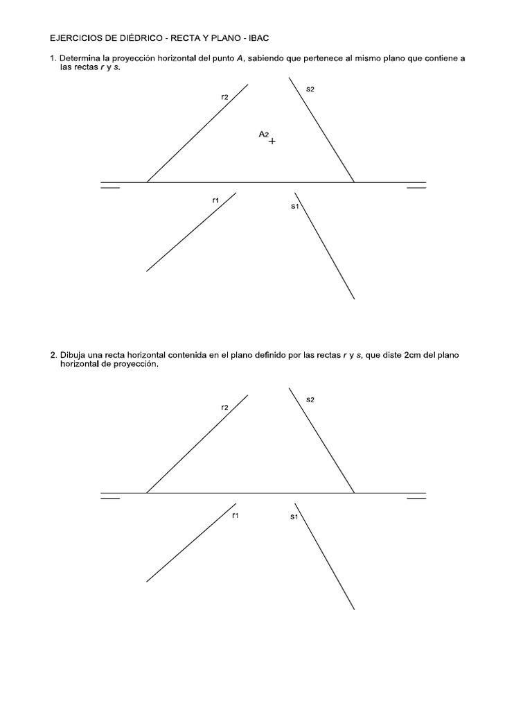 Ejercicios Recta y Plano | PDF