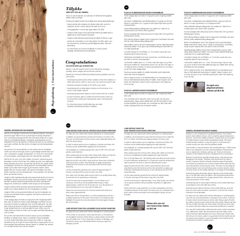 dk3 Care Instructions Web | PDF