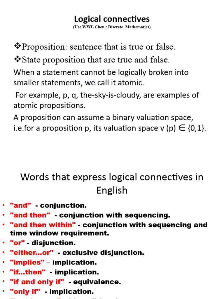 Logical Connectives2 | PDF | Proposition | Boolean Algebra