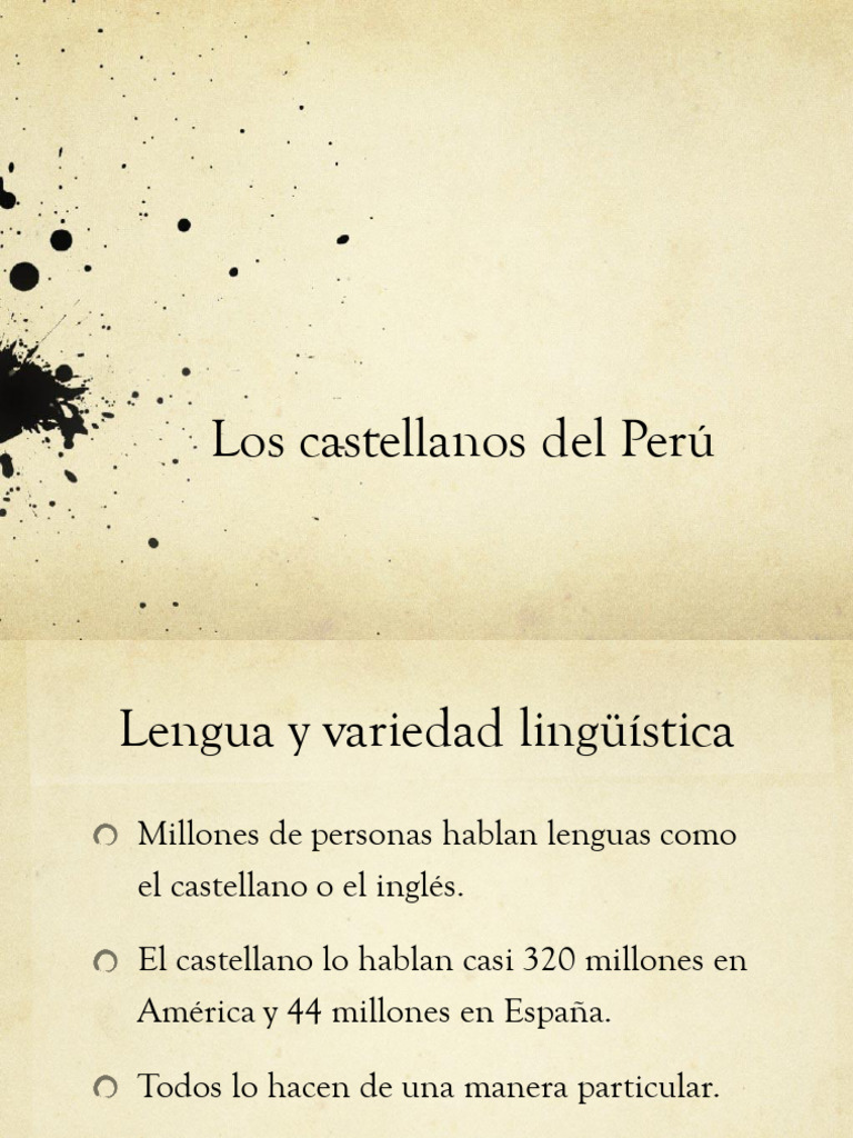 S03.s1 Los castellanos del Perú 2 | PDF | Léxico | Lengua española
