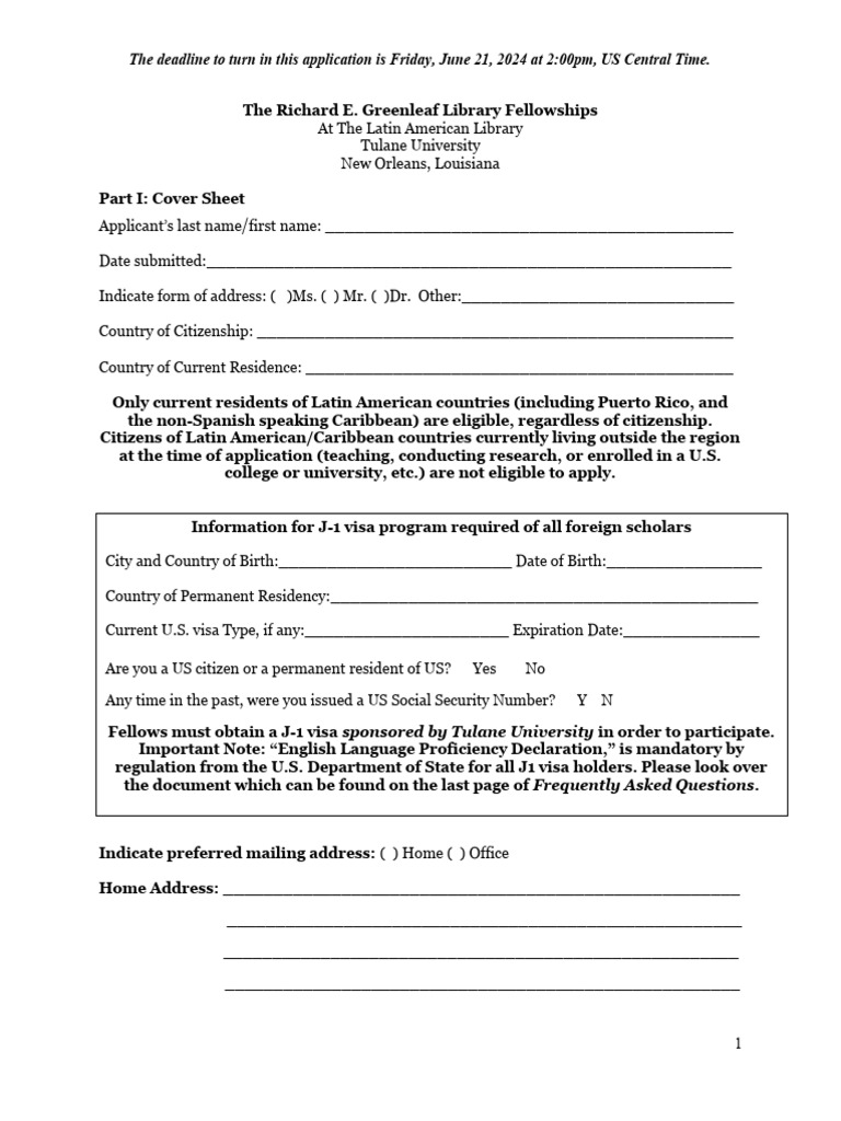 Greenleaf Application English 2024-2025 | PDF