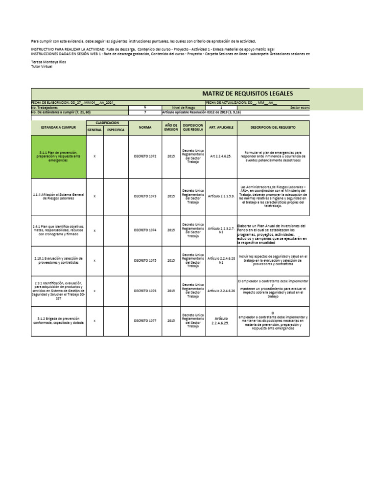 01 Formato Matriz Legal | PDF