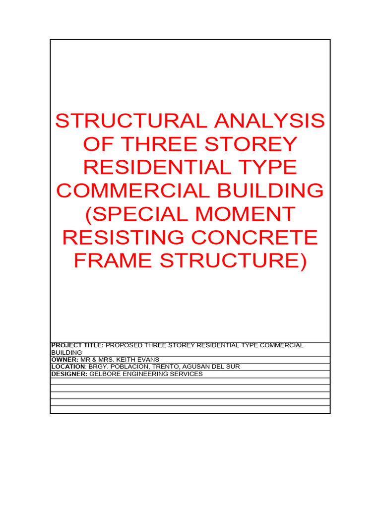 Structural Analysis-Three Storey | PDF | Wall | Beam (Structure)